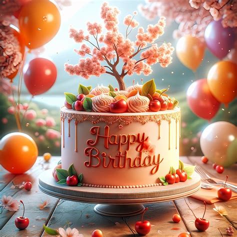 Download Ai Generated Happy Birthday Cake Royalty Free Stock