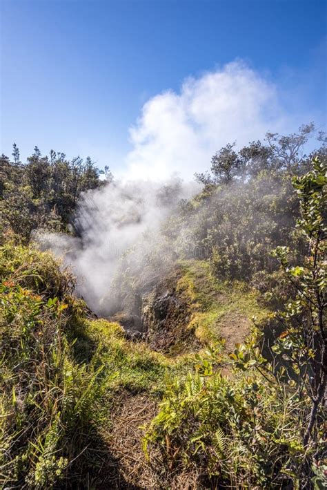Volcanic Steam Vent In Hawaii Stock Image Image Of Sulfur Rising
