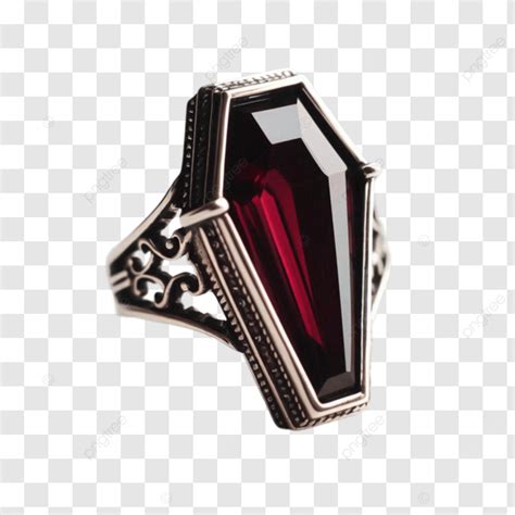 Women Triangle Cut Ruby Gothic Ring Is In Red Color Red Color Ring