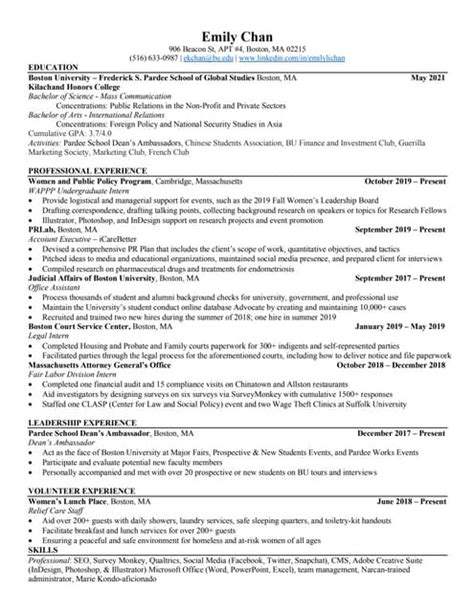 M Langdon Resume Pdf