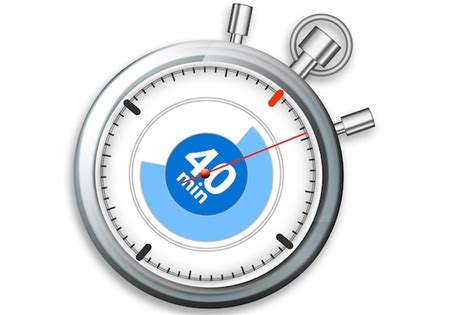 Premium Photo Timer On Stopwatch With 40 Minutes Isolated