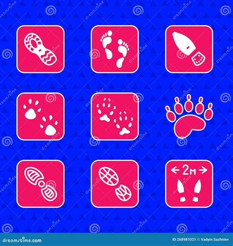 Footprint Human Trace Foot Trace Footprint Vector Icon