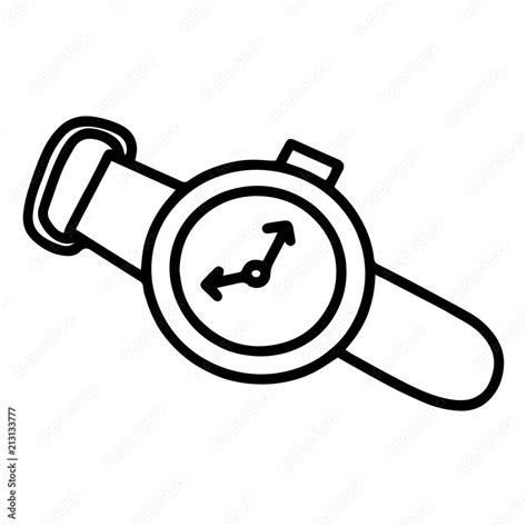 Wrist Watch Cartoon Illustration Isolated On White Background For