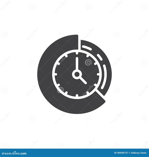 Set Clock Pie Chart Infographic Arrow Graph Chart Diagram Intersection Point And Icon