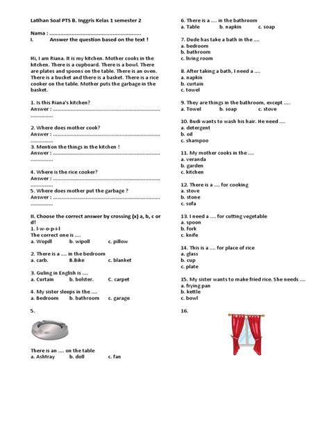Latihan Soal Pts B Pdf Kitchen Stove Home