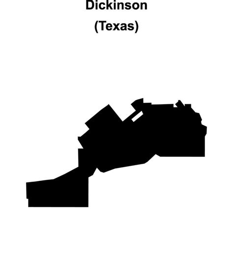 Dickinson Texas Blank Outline Map 56076966 Vector Art At Vecteezy