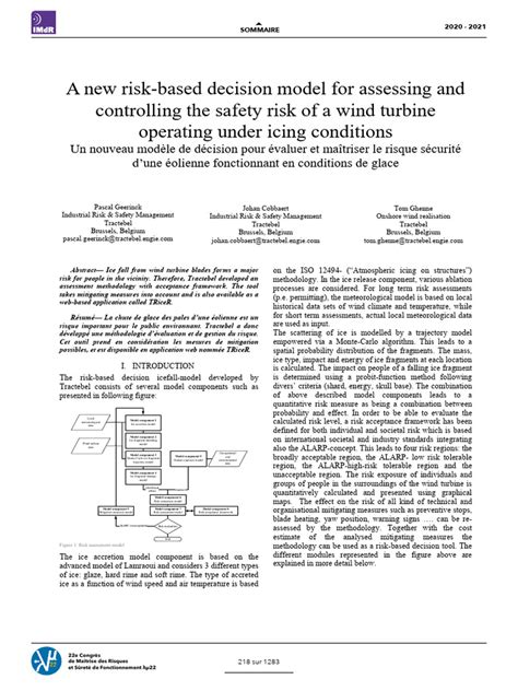 A New Risk Based Decion Model For Assessing An Controlling The Safety Risk Of A Wind Turbine
