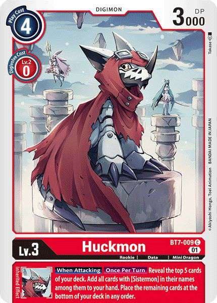 Digimon Next Adventure Common Huckmon Bt7 009