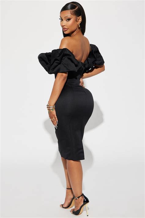 Parisian Nights Midi Dress Black Fashion Nova Dresses Fashion Nova