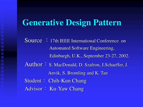 Ppt Generative Design Pattern Powerpoint Presentation Free Download Id8733692