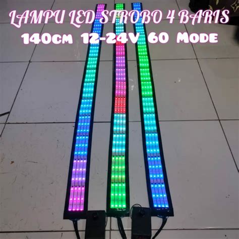 Jual Lampu Led Strobo 4 Baris 60Mode 140cm 12 24V Truk Bus Mobil Universal Shopee Indonesia