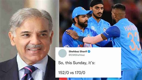 150 2 Vs 170 0 Pak PM Shehbaz Sharif Takes A Dig At India After Their T20 World Cup Exit