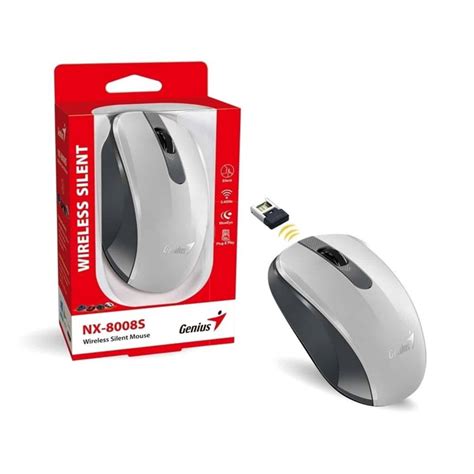 Mouse Inalambrico Genius Nx 8008s Dongle Usb Negro Gris Zona Digital