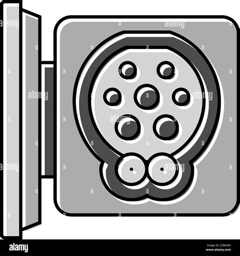 Charging Port Electric Color Icon Vector Illustration Stock Vector