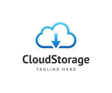 Cloud Computing Logo Design Storage Cloud Logo Design Stock Vector