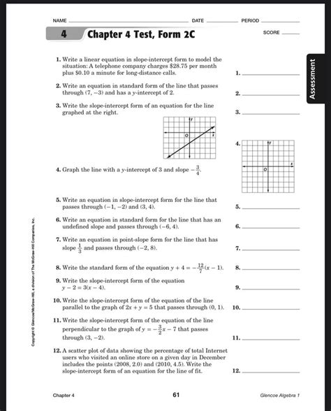 graphing problem worksheet