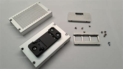 Raspberry Pi 1B 2B 3B a 3B Frézovaná hliníková krabička na DIN Aukro