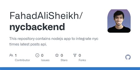 github fahadalisheikh nycbackend this repository contains nodejs app
