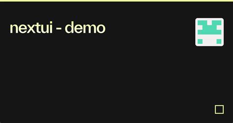 Nextui Demo Codesandbox