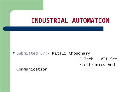 Ppt Industrial Automation Ppt Dokumentips
