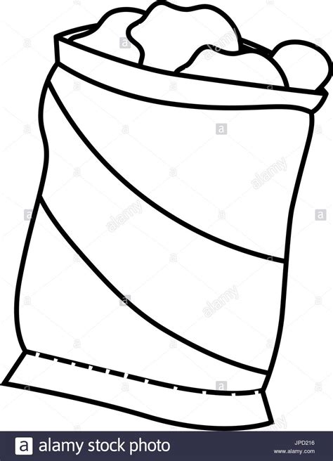 Bag Of Chips Clipart Black And White At Tayla Macdermott Blog