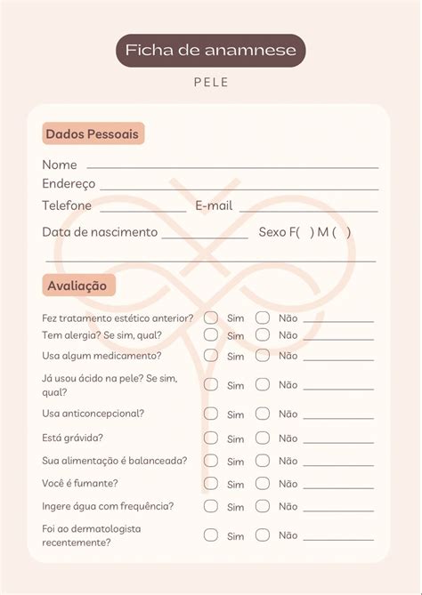 Ficha De Anamnese Para Design De Sobrancelha Artofit