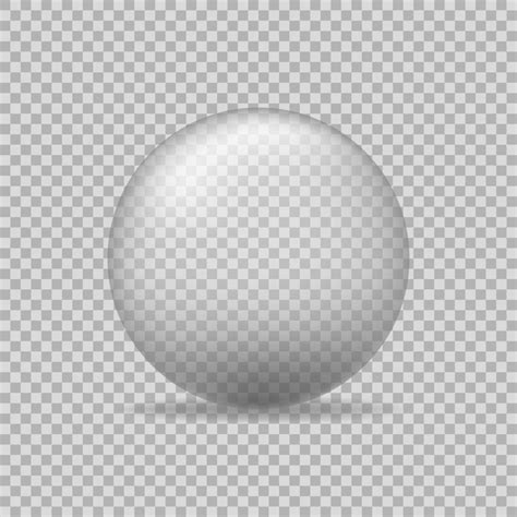 Boule Transparente Dans Un Style Moderne Sur Fond Transparent Vecteur