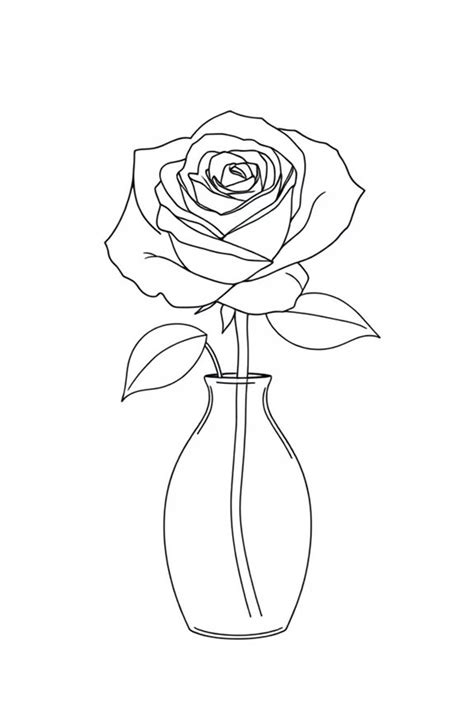The Ultimate Guide To Drawing A Rose In A Vase Step By Step Tutorial