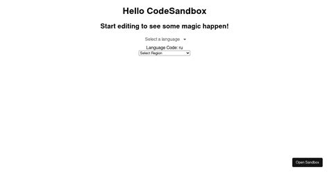 React Language Input Forked Codesandbox