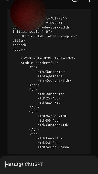 html table 👆🥰🥰 status shortsvideo coding youtube