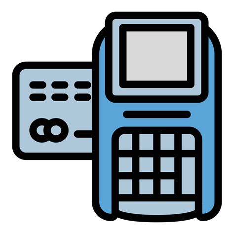 Payment Digital Terminal Icon Outline Style 14223379 Vector Art At