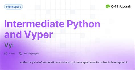Video Mox Five Vyi Intermediate Python And Vyper