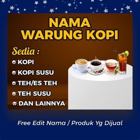 Jual Spanduk Banner Warkop Warung Kopi Shopee Indonesia