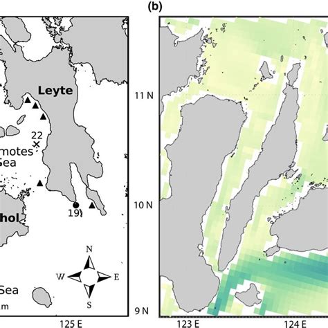 A Map Of Cebu Bohol And Leyte Showing The Location For Each