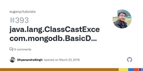 Javalangclasscastexception Commongodbbasicdbobject Cannot Be Cast