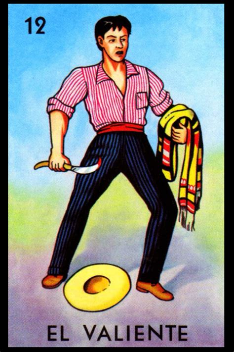 Buy El Valiente La Lotería Card See Inside All 54 Mexicana Loteria