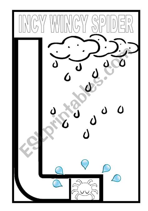 Incy Wincy Spider Esl Worksheet By Katisolar
