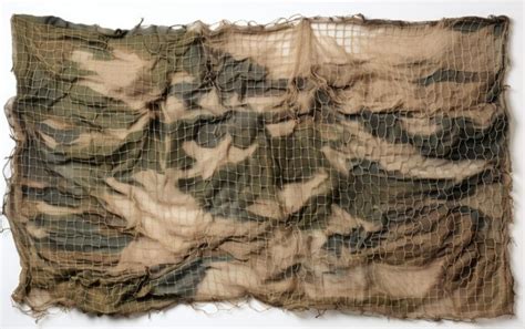 Camouflage Netting Image On White Background Premium Ai Generated Image