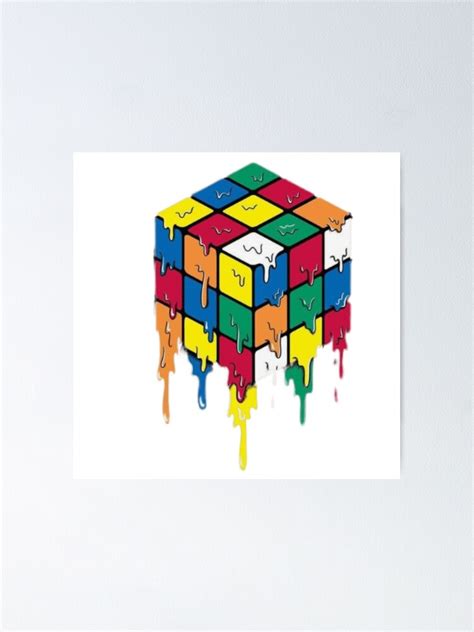 Rubiks Cube Poster For Sale By Highstand Redbubble