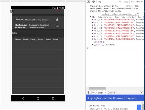 express the table doesn t show the information in angular stack