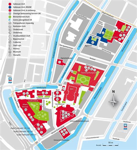 University Quarter Map Campus Development University Of Amsterdam