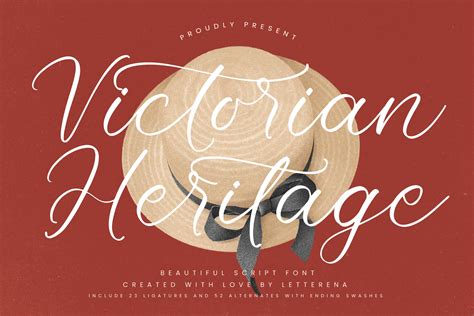 Victorian Heritage Beautiful Script Font Letterena Studios