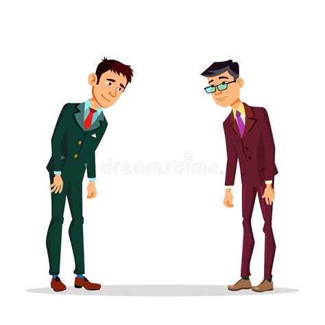 Man Bowing Vector Illustration Decorative Design Stock Vector