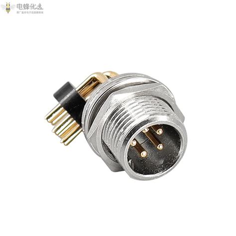 Pcb焊板式gx12 5芯航空连接器5a125v母插头公插座弯式 电蜂优选商城
