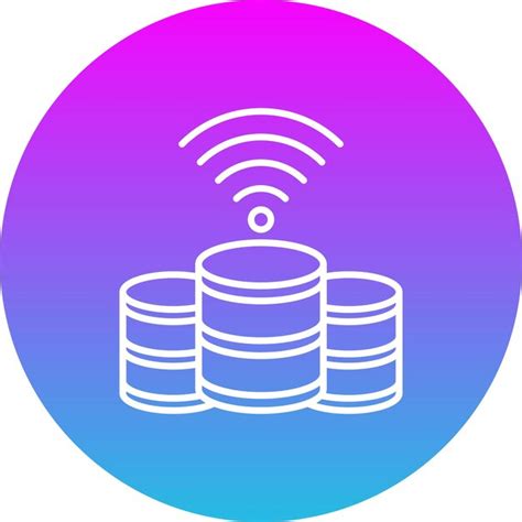 Premium Vector Wireless Database Icon