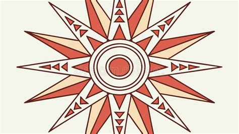 Stylized Sun Compass Cosmic Navigation Vector Design Generative Ai