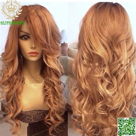 Honey Blonde Full Lace Wig Human Hair Loose Wave Virgin Brazilian Wavy