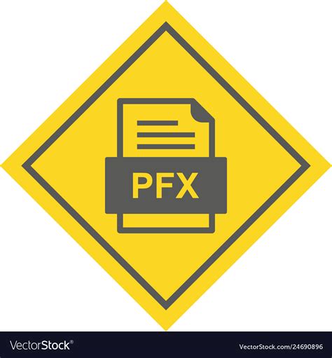 Pfx File Document Icon Royalty Free Vector Image