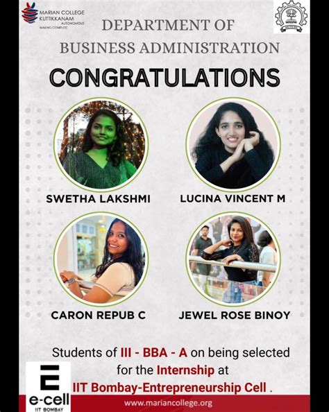 Swetha Lakshmi On Linkedin Internship Iitbombay Entrepreneurshipcell Campusambassador