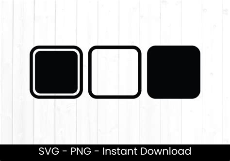 Rounded Squares Svg For Cricut Commercial Use Square Cut Etsy